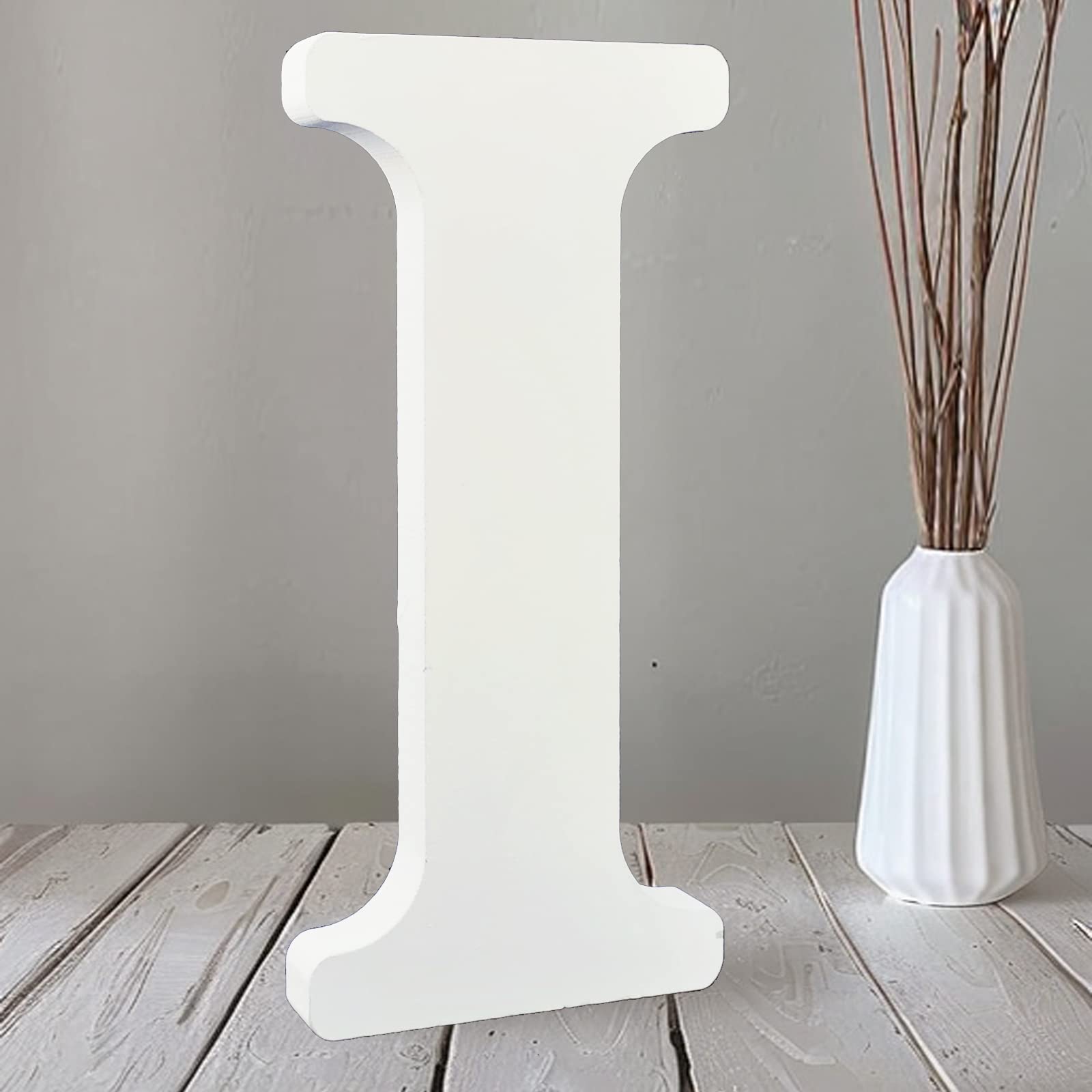 AOCEAN 10 Inch White Big Wood Letters, Unfinished Wooden Letters for ...