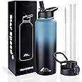 Amazon.com: StarSpeed Insulated Water Bottle 40 oz, Stainless Steel Water Flask Double Walled ...