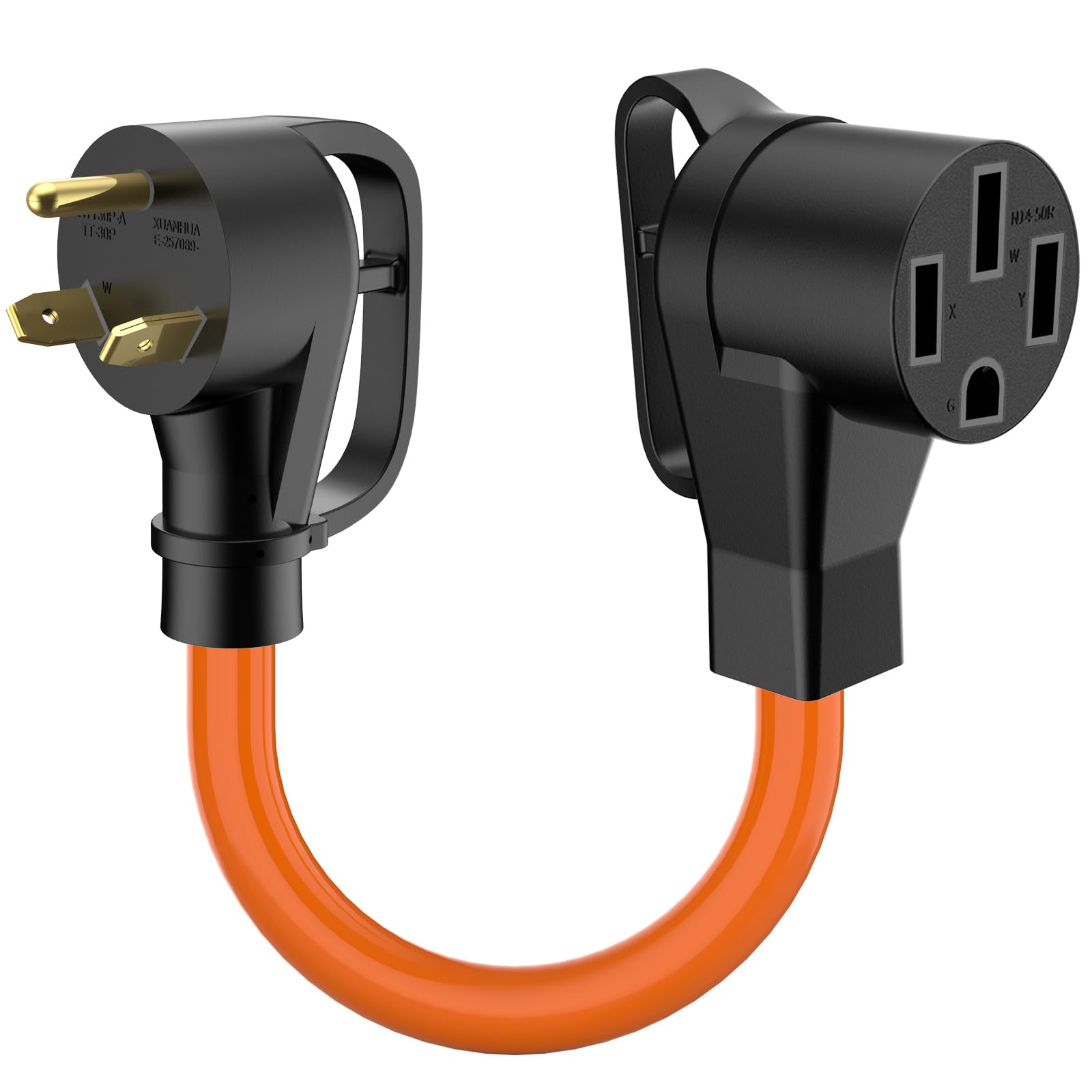 EV Charger Adapter Cord: NEMA TT-30P to 14-50R Charger 3 Prong 30AMP ...