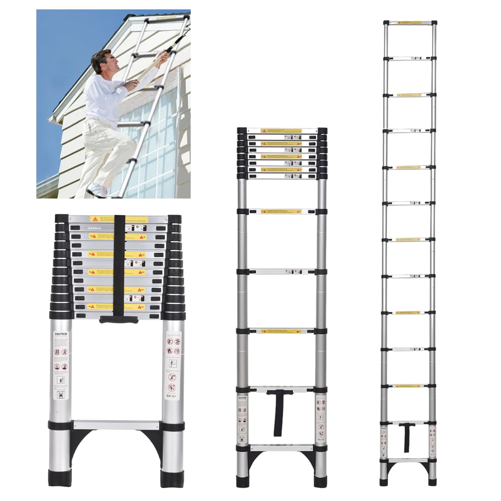 Mua JADDUO Telescoping Ladder 16.5 FT Extension Ladder Aluminum ...