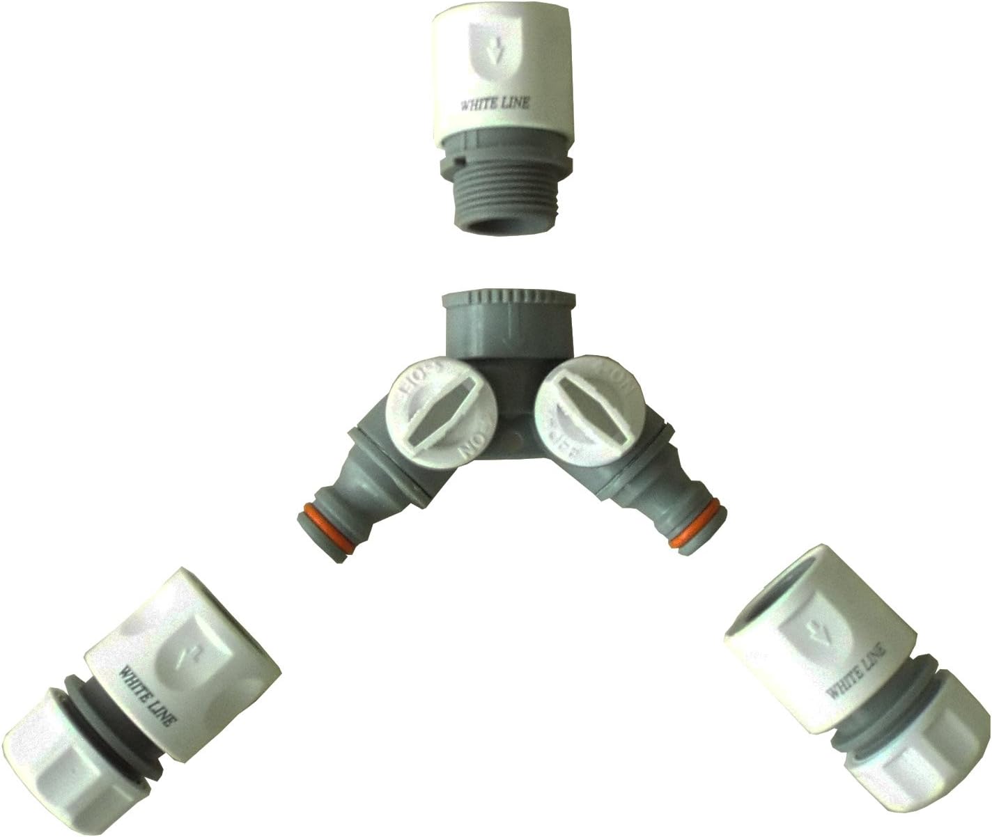 Two Way tap Splitter for Garden Hose/Irrigation System with Matching ...