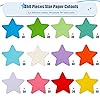 360 Pcs Star Cutouts Assorted Color Paper Star Cut-Outs Star Shapes ...