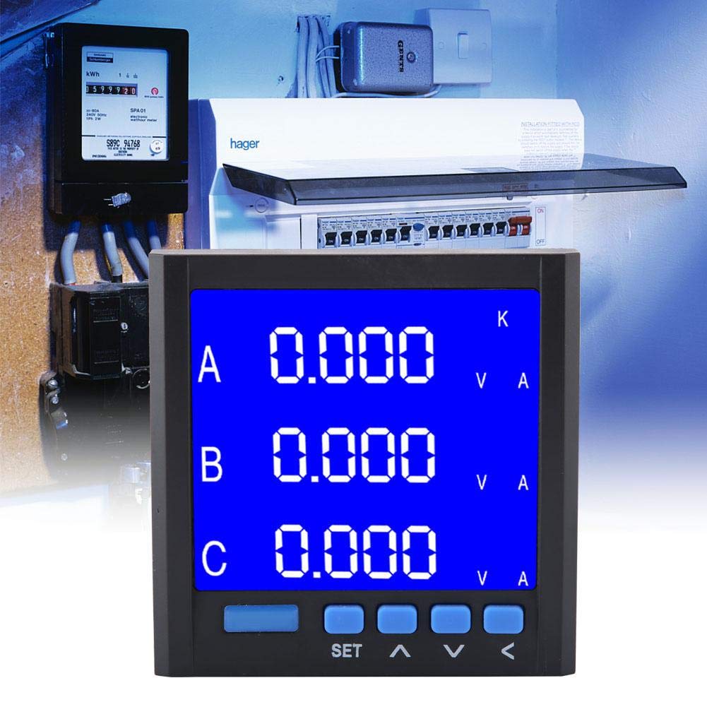 Digital 3-phase Ammeter Voltmeter, Multi-Function Digital Multimeter,4 ...