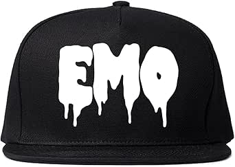 Emo Goth Snapback Hat Cap Black at Amazon Men’s Clothing store