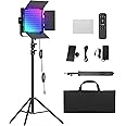 Amazon.com : RGB Photography Lighting Kit, 50W Bi-Color Professional ...