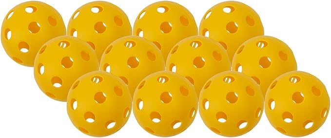 Champion Sports PLSBYL Plastic Softball, 12", Yellow, Pack of 6, Fast ...