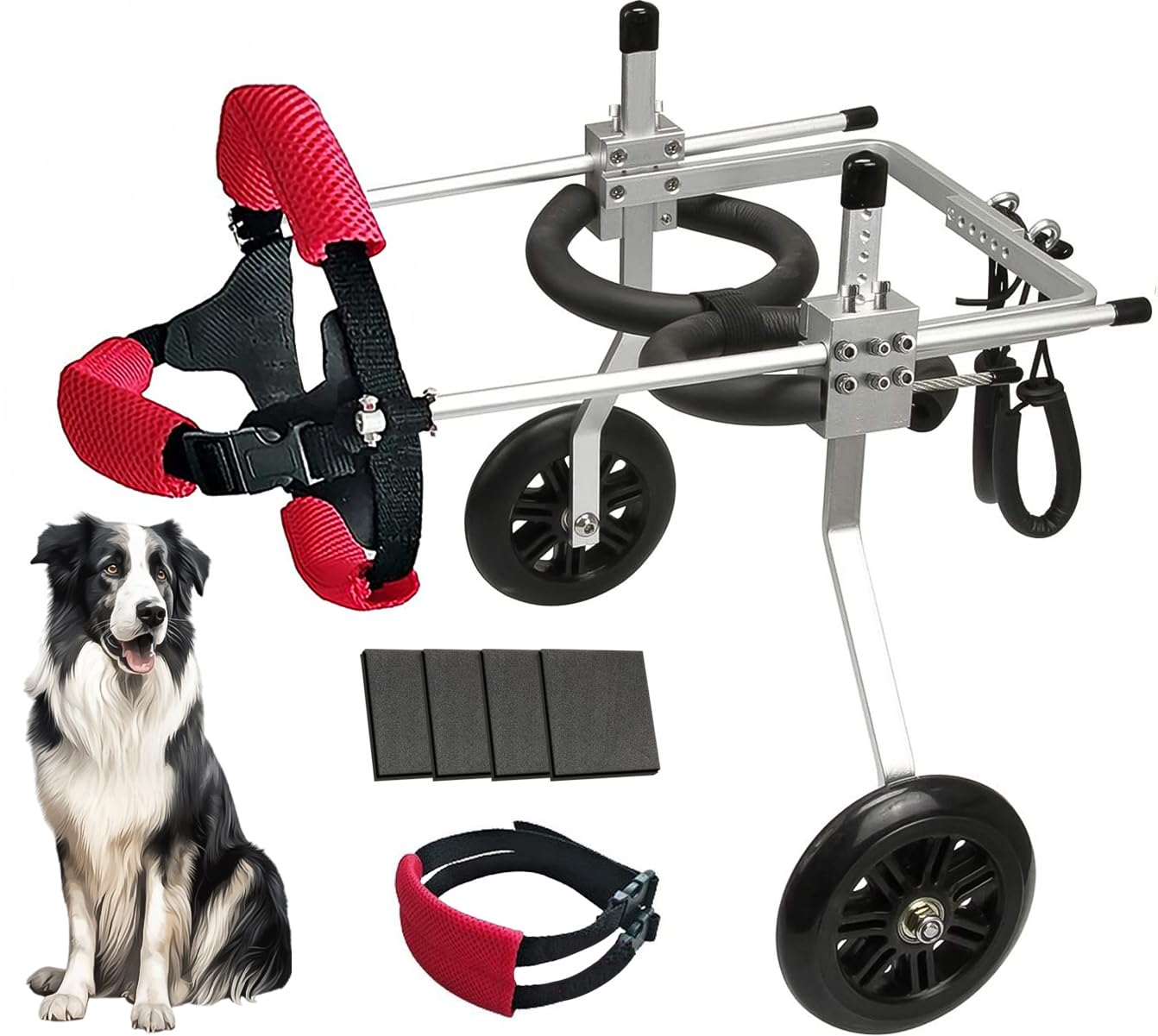Lokshun Dog Wheelchair for Back Legs Large Dog Carts with Wheels ...