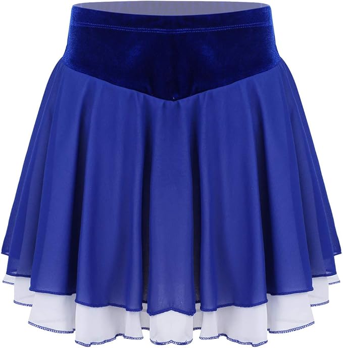 MSemis Falda de Danza para Niñas Falda Baile Latino Volante Salsa Rumba ...