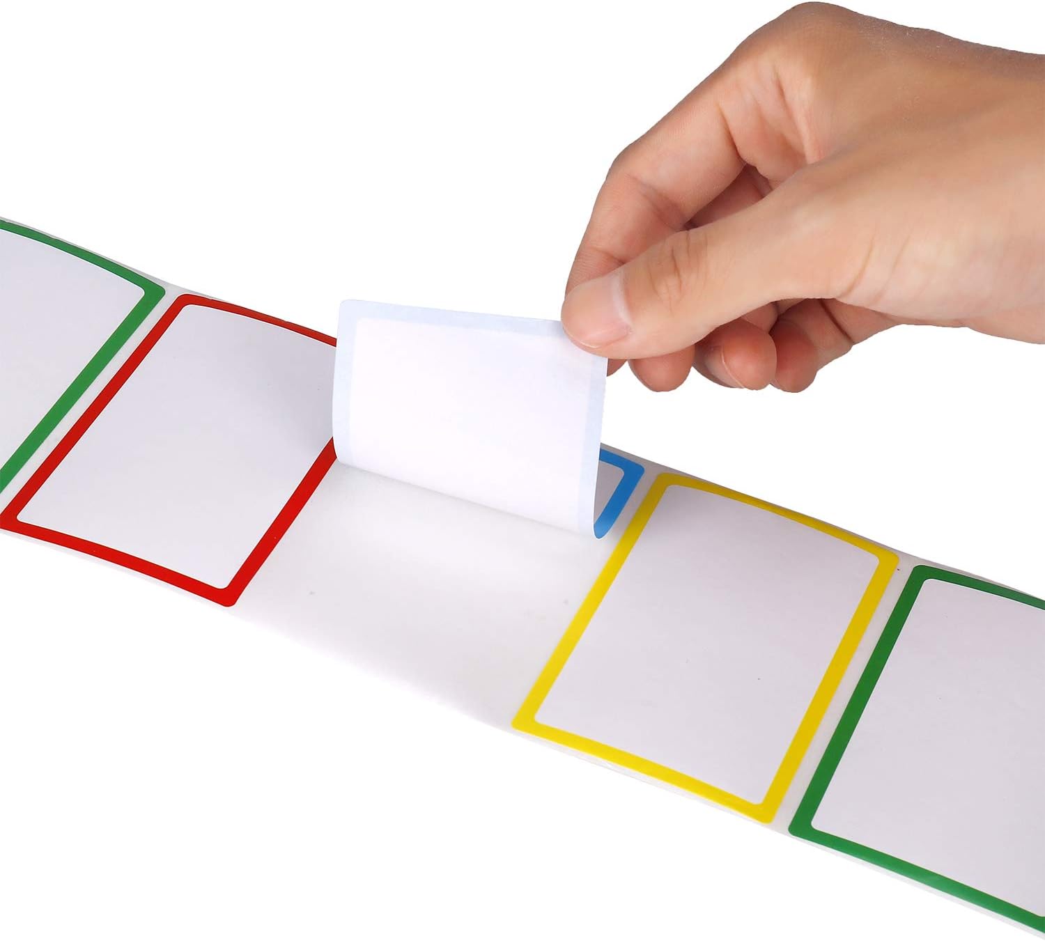 Name Tag Sticker Plain Name Labels 500pcs Colorful Large Self-Adhesive ...