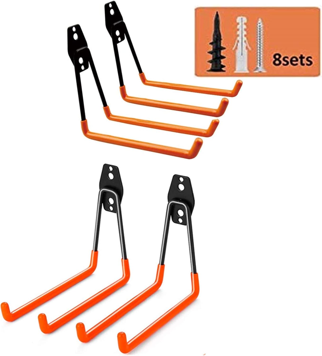 Heavy-Duty Tool Rack Ladder Double Hook Chairs,Garage Wall Tool Hanger ...