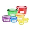 Perfect Portions 7-Piece Labelled Color Coded Dishwasher Microwave Safe ...