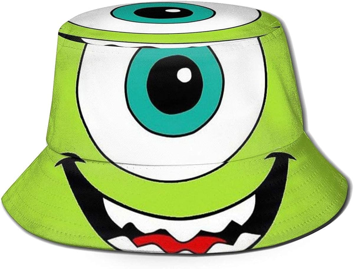 Kteubro Mike Wazowski Unisex Sommer Sun Bucket Hat Beach Cap A1 ...