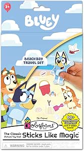 Amazon.com: Colorforms Bluey Travel Set - Repositionable Pieces Stick ...