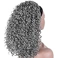 Amazon.com: Gusif Grey Headband Wigs for Black Women Short Afro Kinky ...