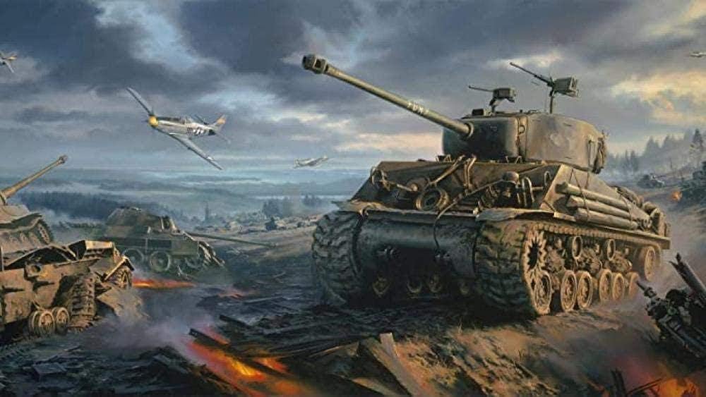 Jigsaw Puzzle 1000 Piece Adult Children Puzzle North World War Ii Tank ...