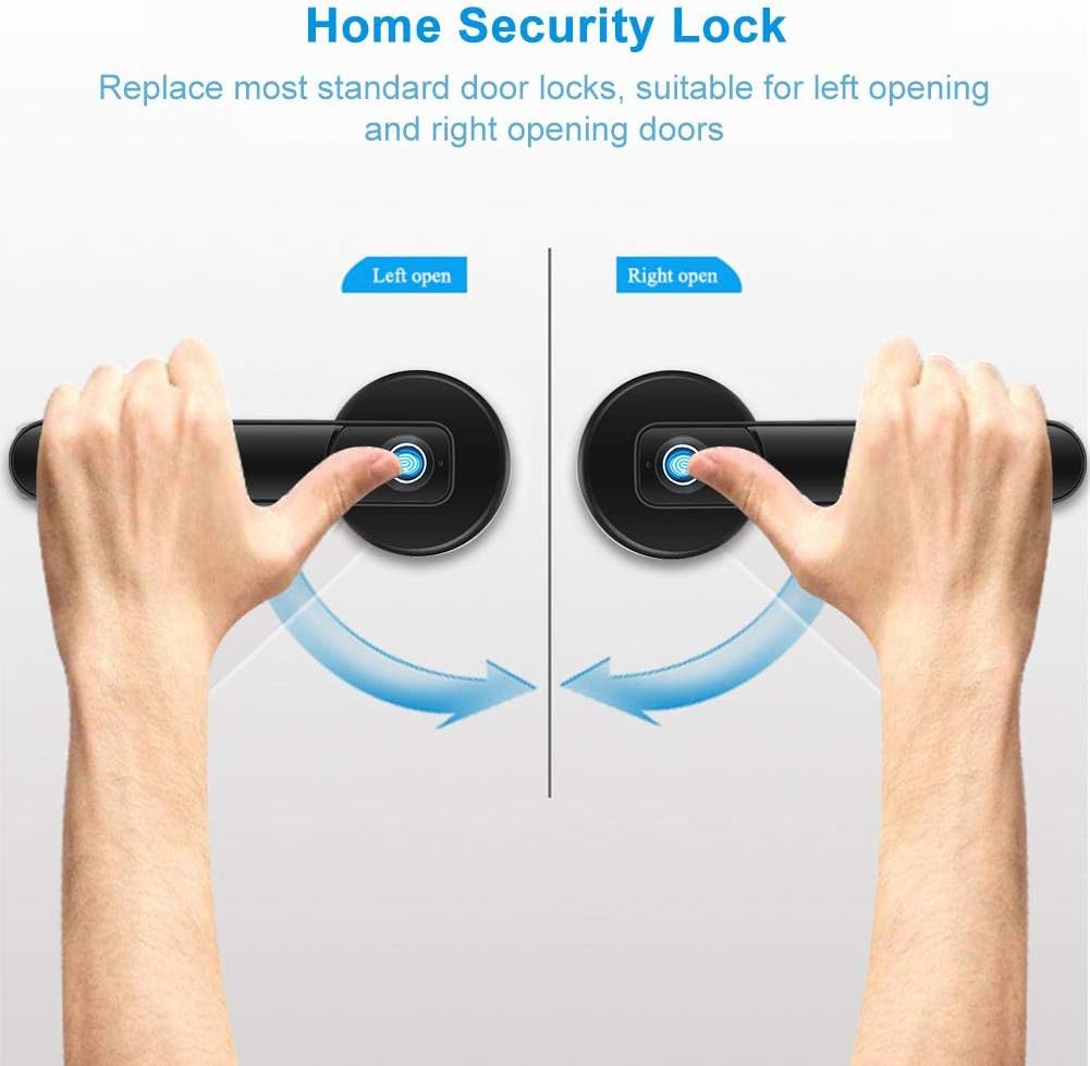 Tosuny Fingerprint Door Lock,Smart Door Handle Lock Biometric ...