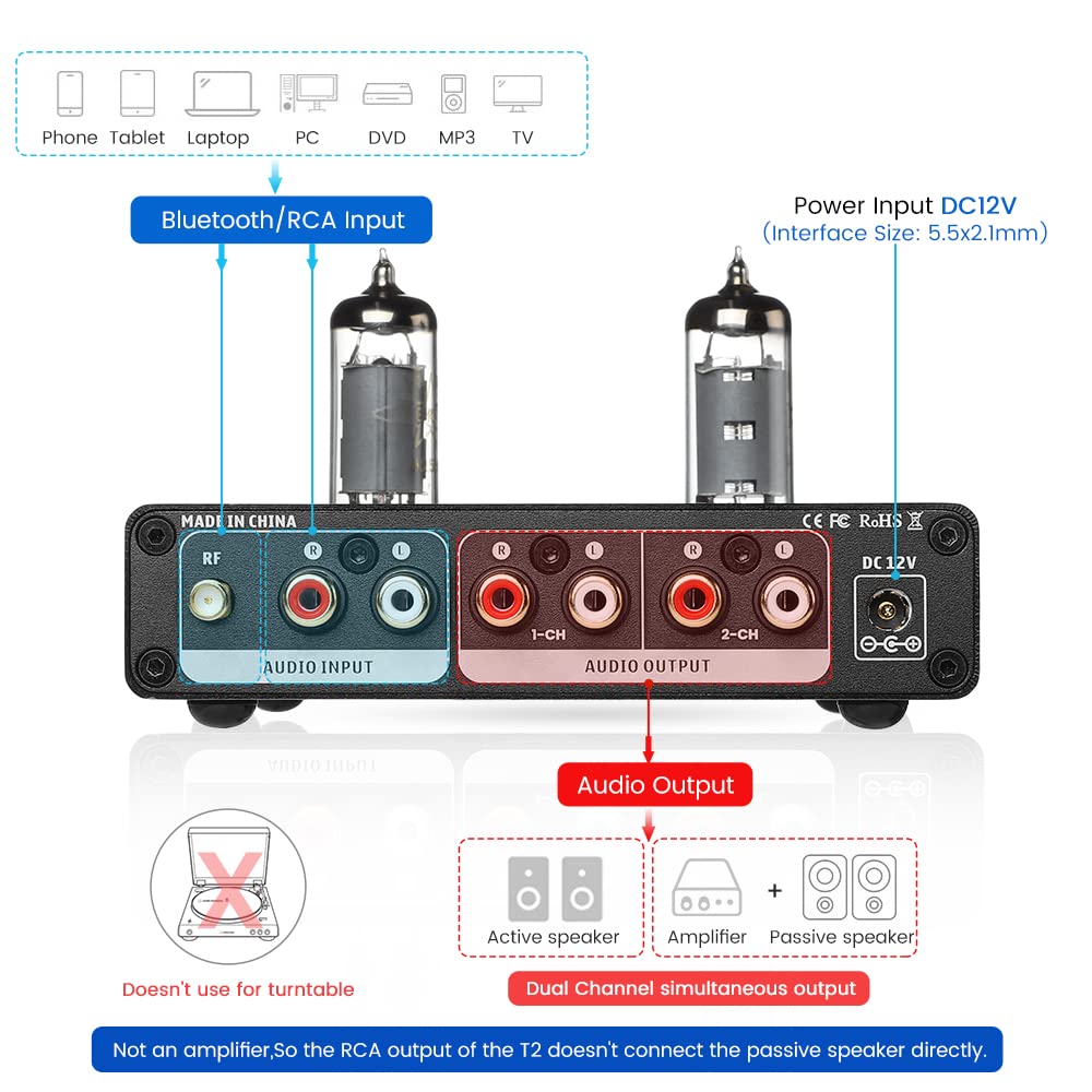 Mua AIYIMA T1 PRO Tube Preamp Vacuum Receiver Home Audio Preamplifier ...