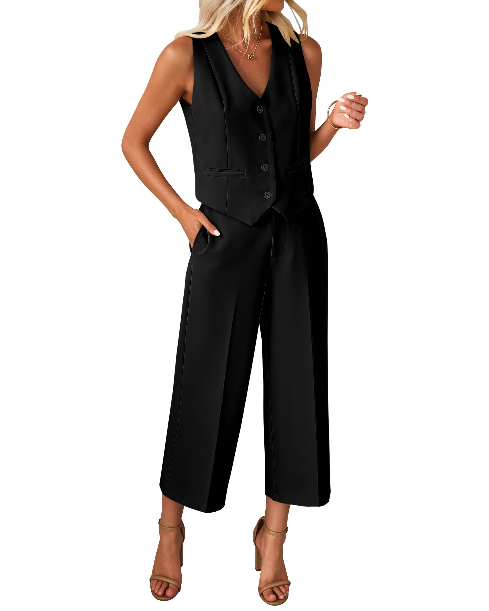 luvamia Two Piece Sets for Women Summer Capri Pant Sets Outfits Summer ...