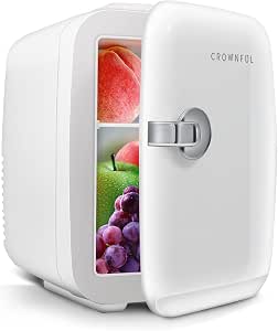 Amazon.com: CROWNFUL Mini Fridge, 4 Liter/6 Can Portable Cooler and ...