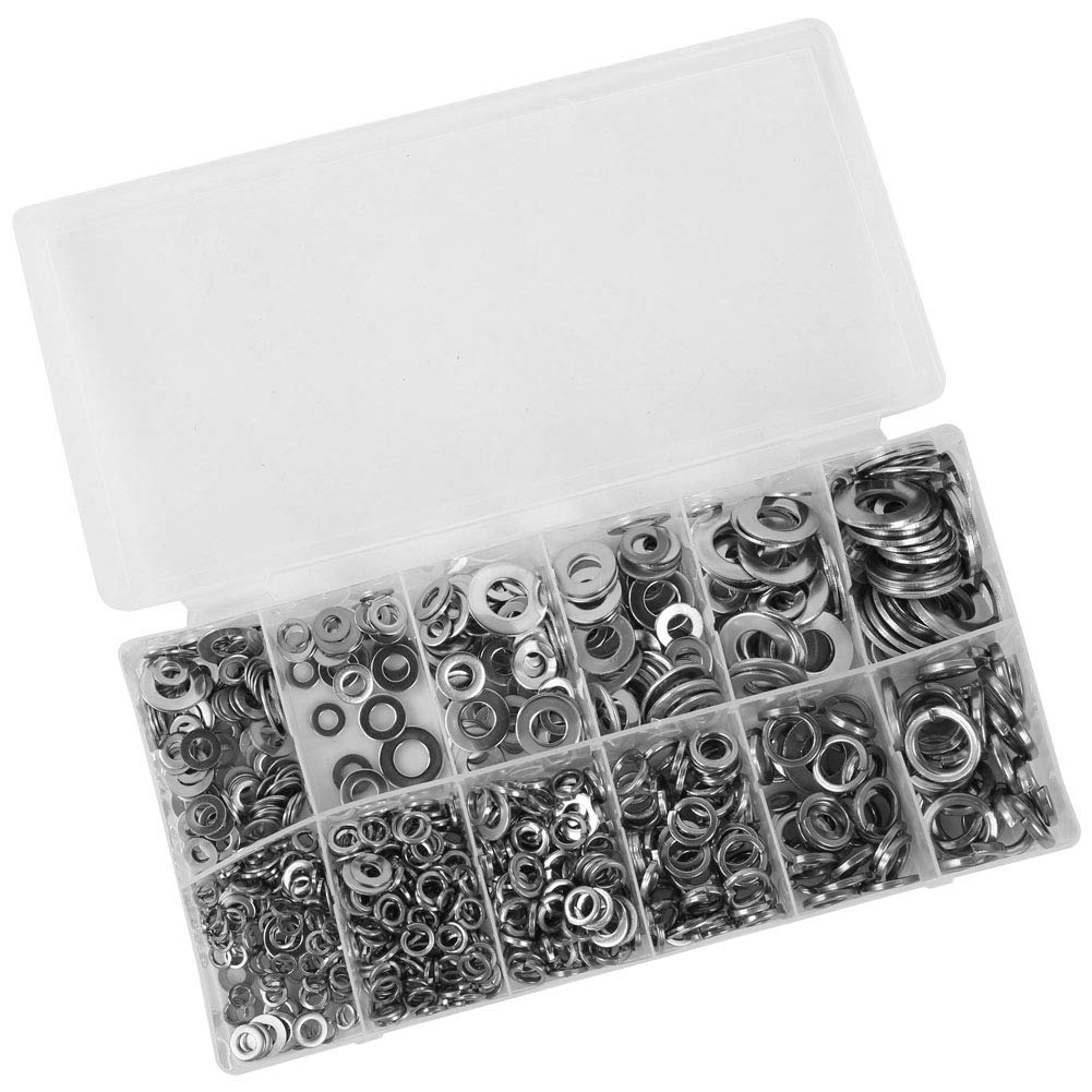 Buy Flat Washers 790Pcs Washer Stainless Steel Round Flat/Spring Washer ...