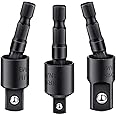 Amazon.com: 3Pcs 1/4" 3/8" 1/2" Bits 360°Rotatable,Impact Grade Socket Adapter/Extension Set ...