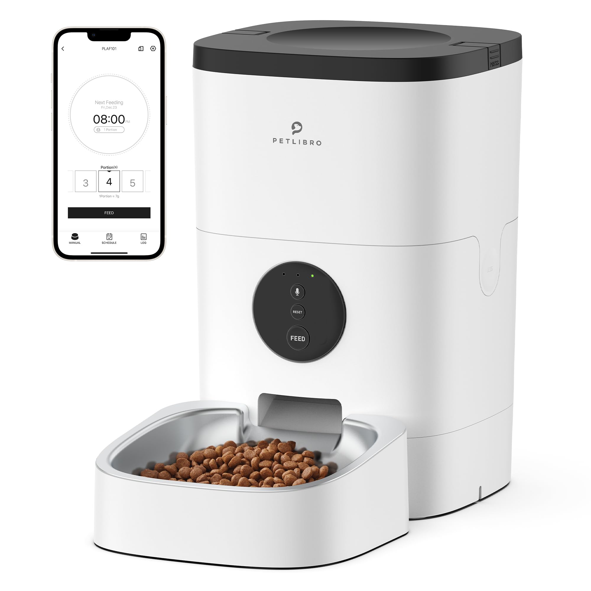 PETLIBRO Automatic Cat Feeder, Wi-Fi Automatic Cat Food Dispenser with ...