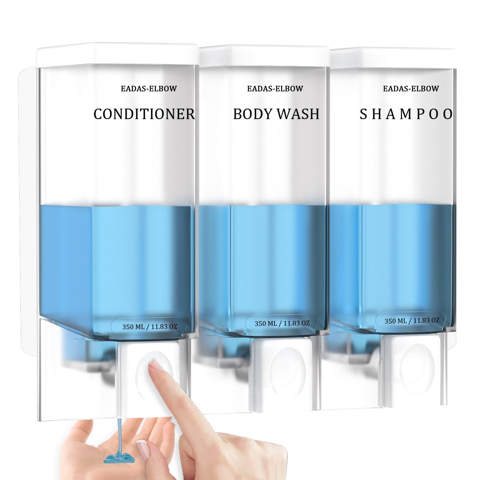 Shampoo and Conditioner Dispenser 350ML/11.83 OZ Shower Soap Dispenser ...