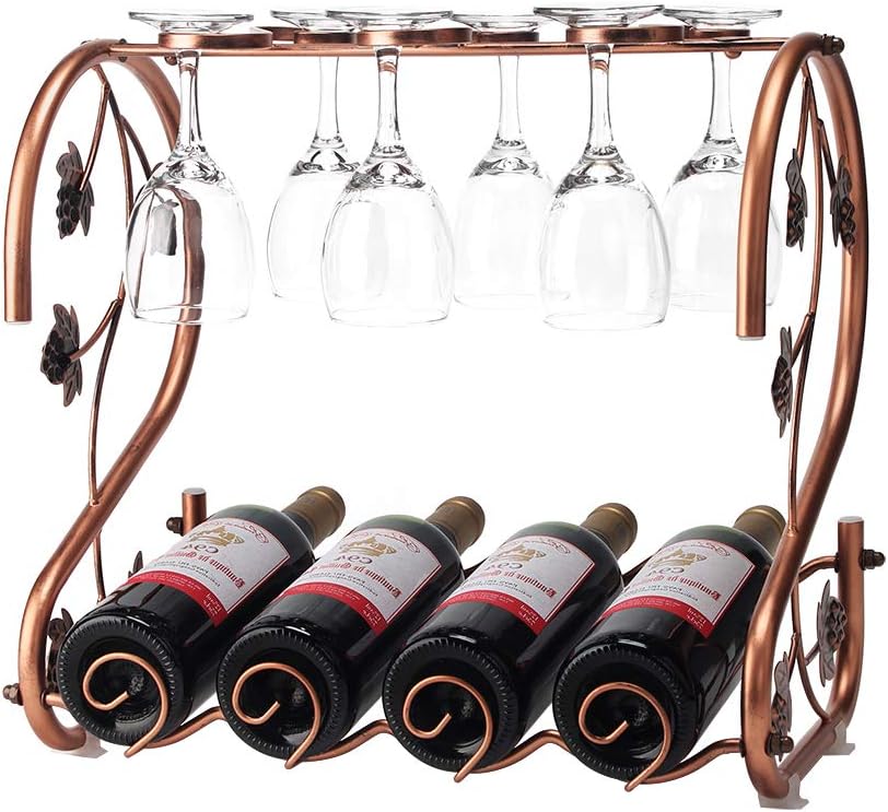 Amazon.com: Freestanding Countertop Wine Glass Holder, Holds 6 ...