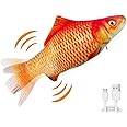 Amazon.com: QIAONIUNIU Electric Moving Fish Interactive Plush Toys ...