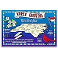 Amazon.com : NORTH CAROLINA MAP postcard set of 20 identical postcards ...