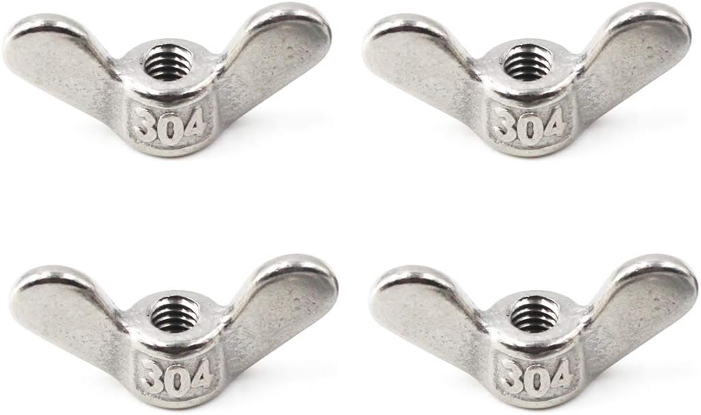 304 Stainless Steel Wing Nut Set M10 Butterfly Nut Hand Twist Fasteners ...