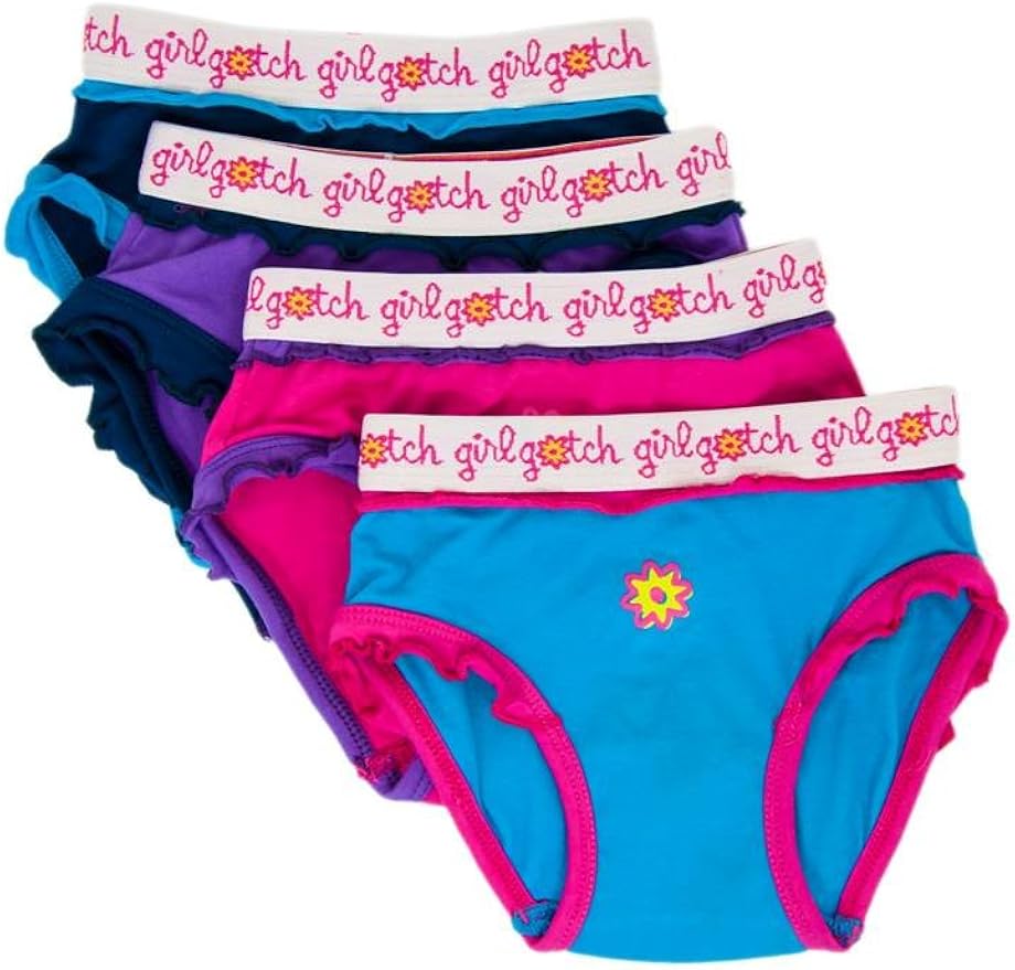 Amazon.com: Girl Gotch Girls' Ruffle Briefs 5 Multicolor: Clothing