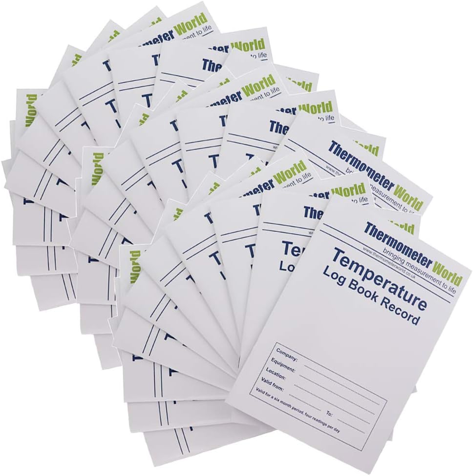 30 X Fridge Temperature Log Book 6 Months Records – Monitor Fridge ...