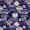 Amazon.com: New York Yankees Cotton Fabric Stadium Print, Licensed MLB ...