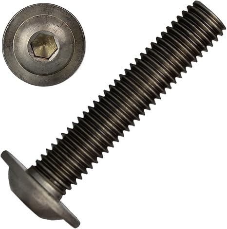 50 Stück Linsenkopfschrauben M5 X 5/5 mit Innensechskant u. Flansch ISO 7380 Edelstahl A2 ...