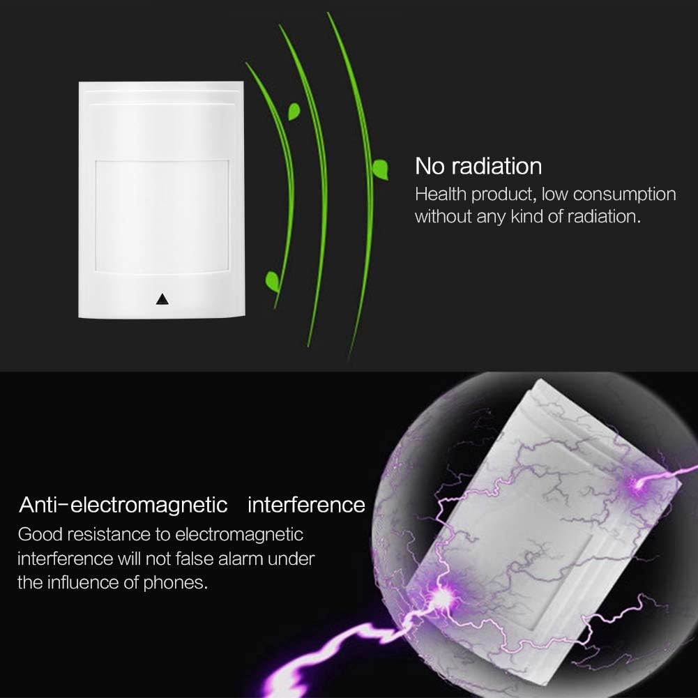 Wired Infrared Alarm Sensor, Dual PIR Detector Warning Alarm Security ...