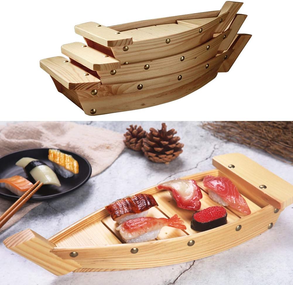 Amazon.com | Wooden Sushi Boat, Japanese Cuisine Wooden Sushi Boat ...