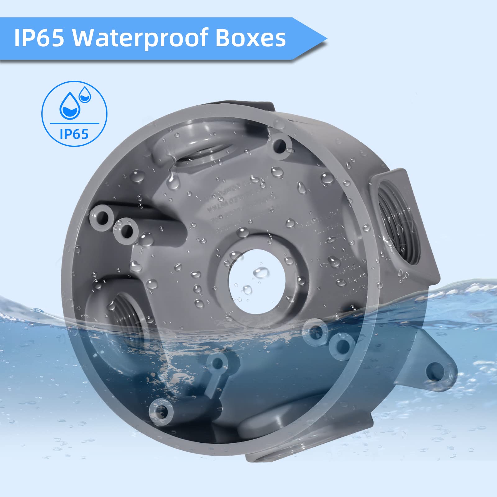 Mua YXX-TECH Round Electrical Outlet Box, Weatherproof 5 Hole-1/2 or 3/ ...