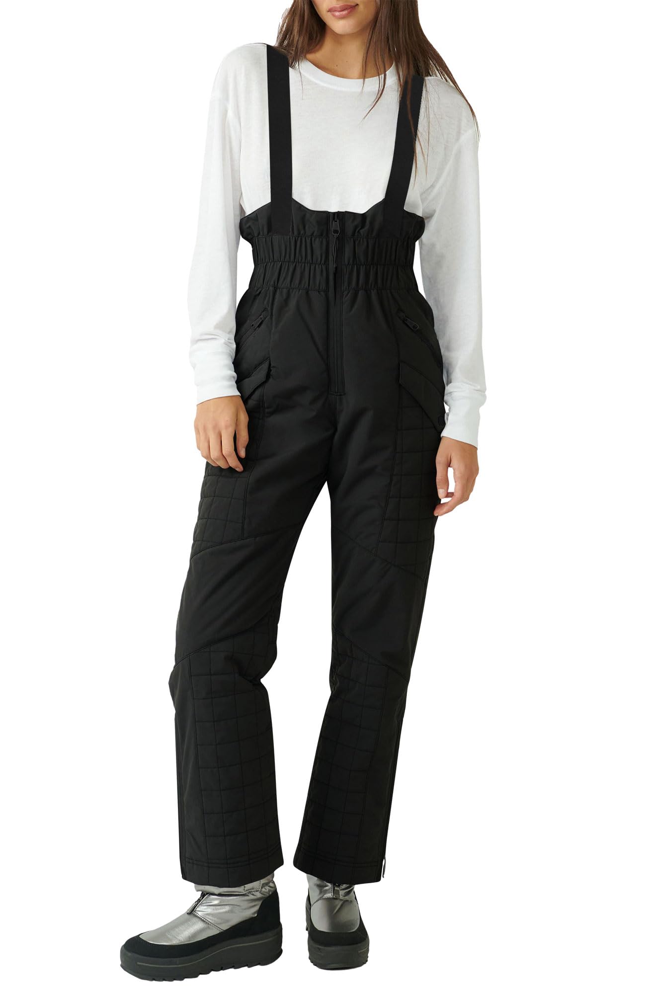 Yousify Ski Bibs Women Snow Pants Womens Plus Size Snow Bibs Snowboard ...