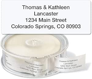 Amazon.com : Clear Rolled Personalized Return Address Labels with ...