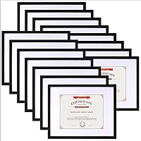 Giftgarden Black 8.5x11 Picture Frame Set of 12, Multi 8.5 x 11 Frames Bulk for Award ...