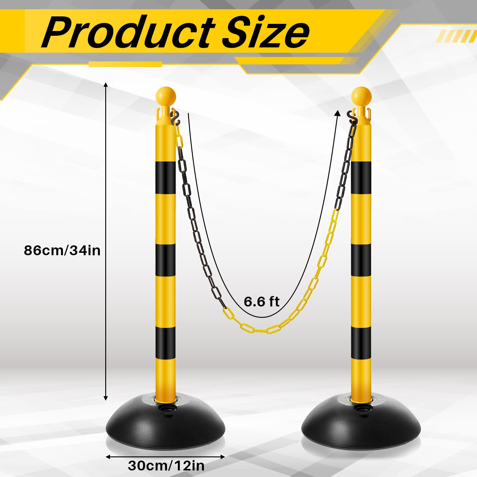 Mua Plastic Stanchion Post Set, 6 Pcs Traffic Warning Line Stanchion ...