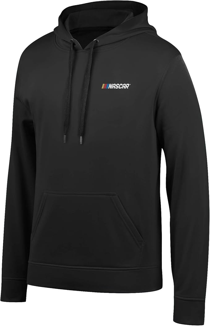 NASCAR Branded Merchandise Core Icon Fan Favorite Black Poly Hoodie ...