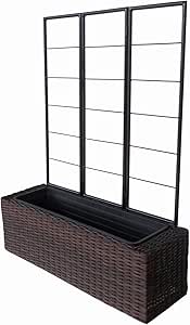 Grapevine 12010U-BR MO Resin Wicker Balcony Trellis, Multi-Tone Brown ...