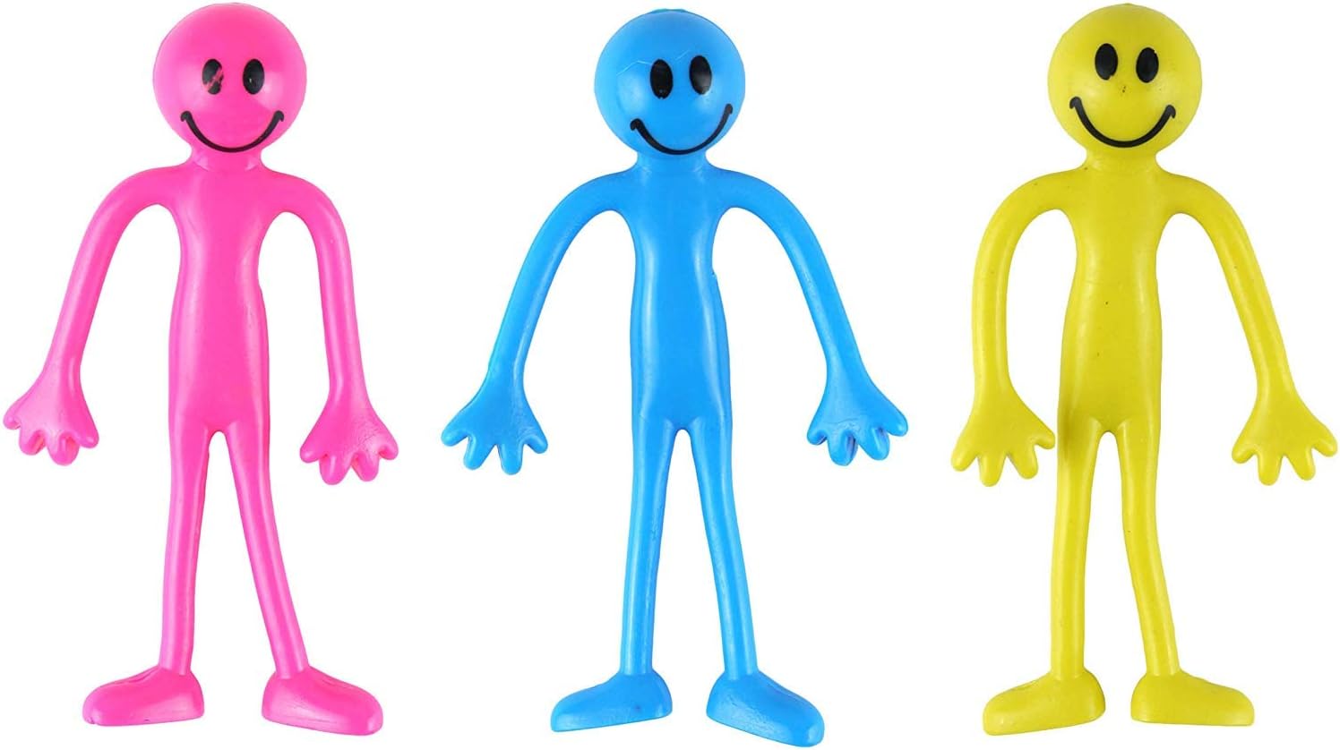 HENBRANDT 3 x Smiley Bendy Men (Yellow, Blue& Pink) - Stress Relief ...