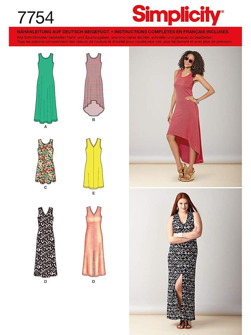 Hobby creativi Simplicity 7754.A Cartamodello per abito da donna Casa e ...