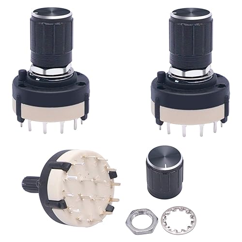 Taiss 3pcs Rotary Switch RS26 4P3T 4 Pole Position 3 Selectable Band ...