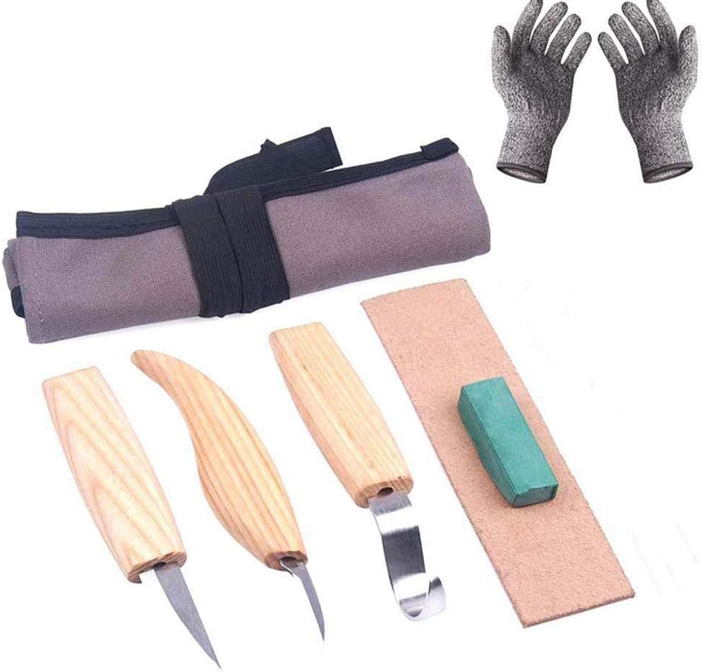 QZC Holz-Schnitzwerkzeug Set Holz Schnitzmesser-Set mit Professional ...