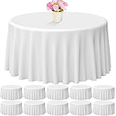 Amazon.com: Oudain 10 Pcs Round Tablecloth Bulk Washable Polyester ...
