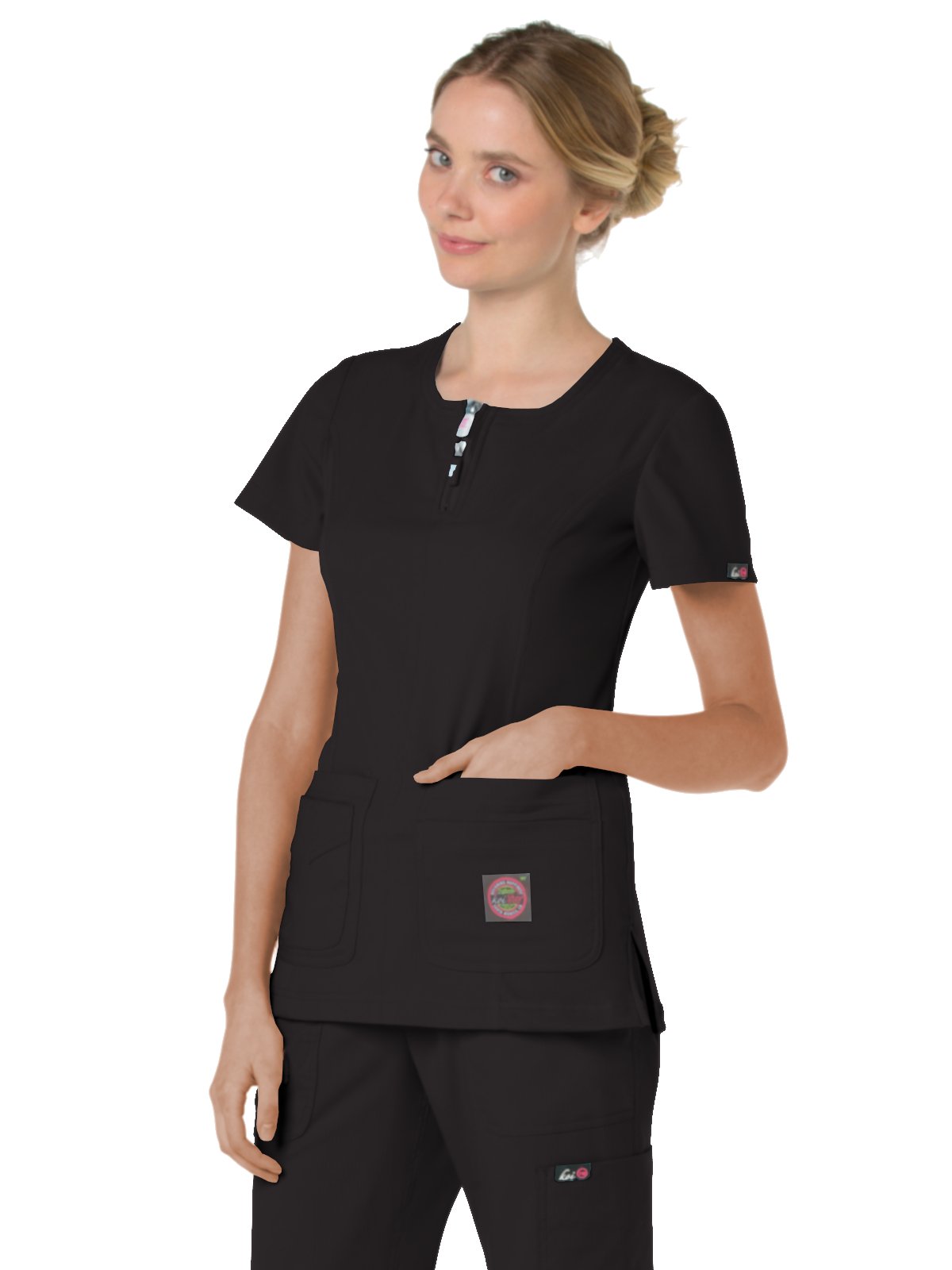 KOI Lite 317 Women's Serenity Scrub Top (Black, XX-Large) for sale ...
